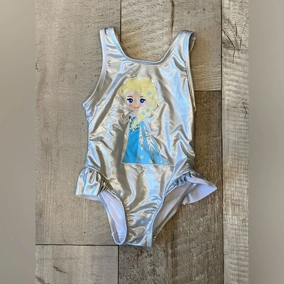 Disney | Swim | Disney Elsa Frozen Girls One Piece Swimsuit | Poshmark